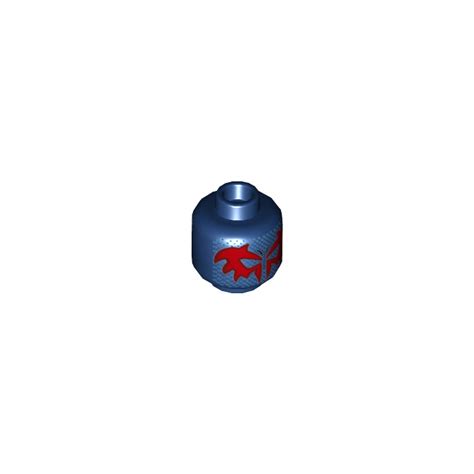 Lego Spider Man 2099 Minifigure Head Recessed Solid Stud 3626