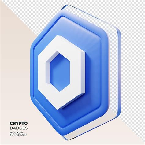 Premium Psd Chainlink Link Badge Right View 3d Rendering Coin