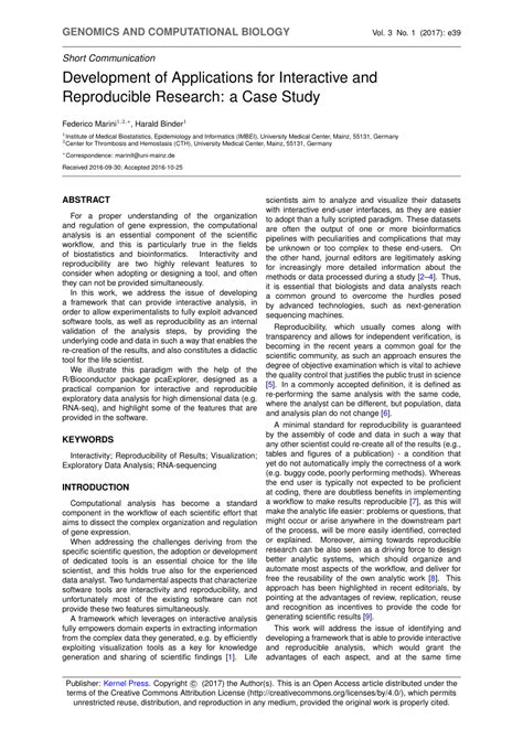 Pdf Development Of Applications For Interactive And Reproducible