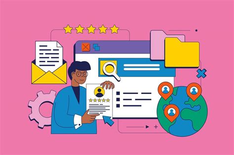 Recruitment Concept In Flat Neo Brutalism Design For Web Man Searching