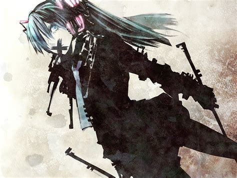 ヘッドフォンボーカロイド手袋初音ミク青い目ネクタイロングヘア武器緑髪ツインテールブラックdアートドレスhdアート、 ヘッドフォン