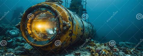 Underwater Mine Detection Equipment On Ocean Floor Mystery And