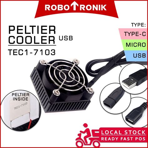 พัดลมระบายความร้อน Usb Peltier Tec1 7103 พร้อมฮีทซิงค์ Shopee Thailand