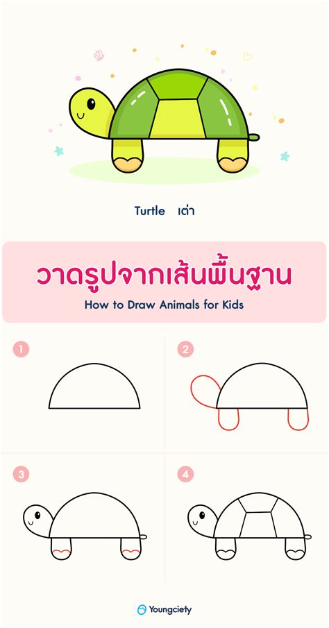 สอนวาดรูปเต่าง่าย ๆ [how To Draw A Turtle] ภาพวาดง่ายๆ สอนวาดรูป สอนศิลปะ