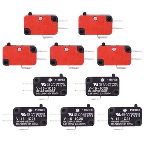 10pcs 125v250v 15a Cherry Micro Limit Switch Spdt Snap Action Button For