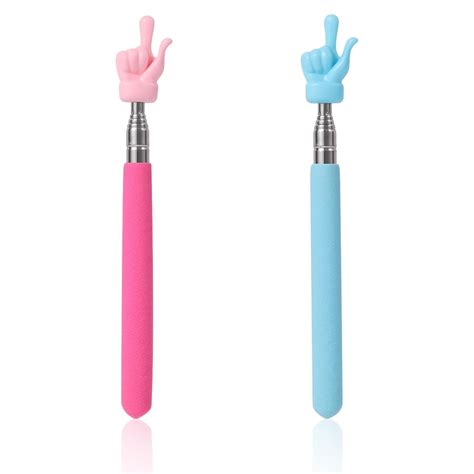 2pcs Teachers Pointer Sticks Telescopic Teaching Pointer Hand Pointer Finger
