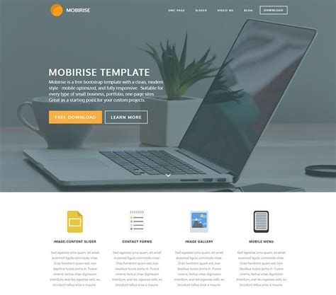 mobirise bootstrap template fastcode space