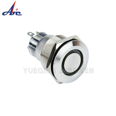 22mm 3 Color LED Lighted Stainless Steel Push Button Switch China Push Button Switch And