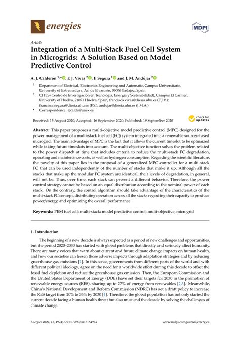 Pdf Integration Of A Multi Stack Fuel Cell System In Microgrids A Solution Based On Model