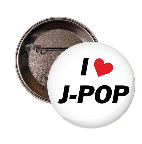 I Love J Pop Pinback Button Cactus Mafia
