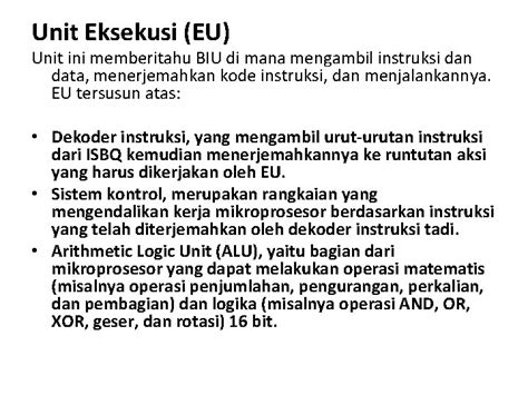 Arsitektur Internal Mikroprosesor 8086 Sistem Perangkat Keras Intel