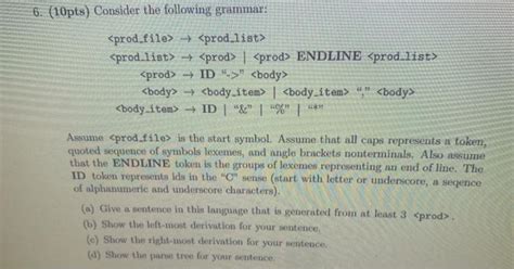 Pts Recall The Attributed Grammar From Chegg