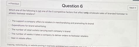 Solved Larr PreviousQuestion 6Next Which One Of The Chegg