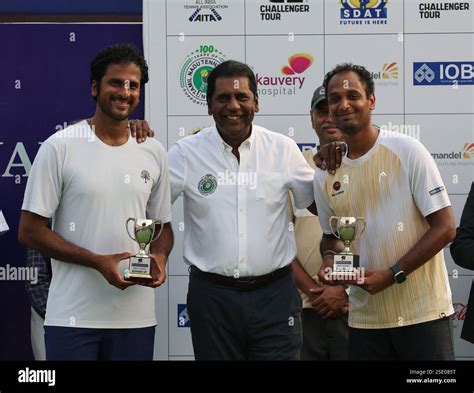 Chennai Tamil Nadu India 8th Feb 2025 Chennai Open 2025 Saketh