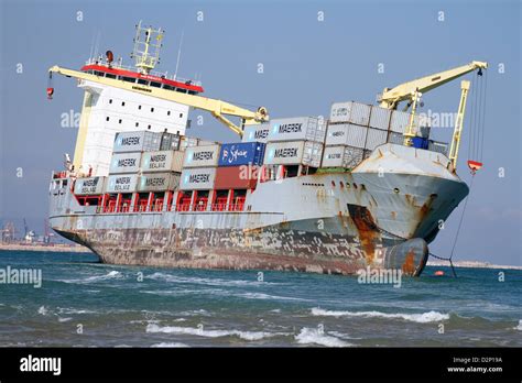 Container ship accident Banque de photographies et dimages à haute