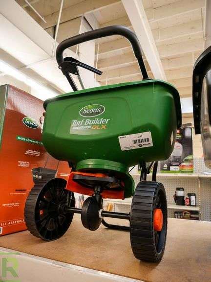 Scotts Turf Builder Edge Guard Dlx Broadcast Spreader Roller Auctions
