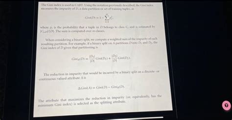 solved given the dataset below what is the gini index to