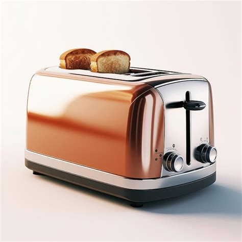 Premium Photo There Is A Toaster With Two Slices Of Bread On It Generative Ai