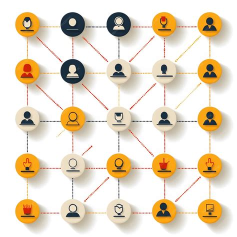 분류 다이어그램 계층 차트 및 조직 구조의 이미지와 함께 계층 아이콘의 집합 관리 수준 계층 관계 및 구조화 된 결정의 상징을 포함합니다 프리미엄 Ai 생성 이미지