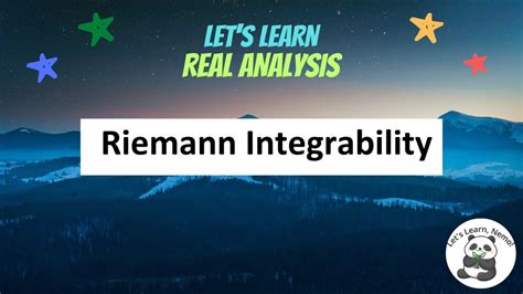 Ra17 Riemann Integrability Youtube