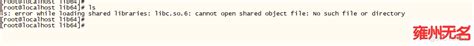 centos6报错ls error while loading shared libraries libc so 6 cannot