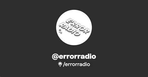 Errorradio Instagram Facebook Tiktok Linktree