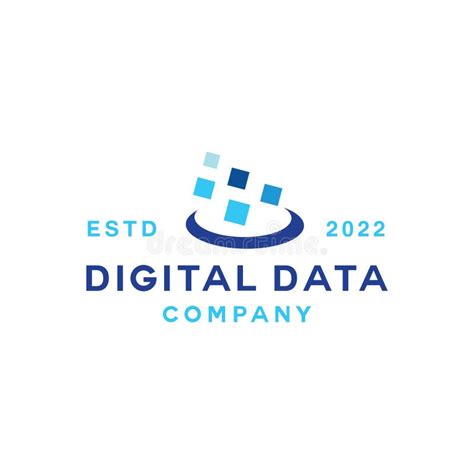 Technology Digital Data Logo Vector Design Graphic Emblem Stock Vector