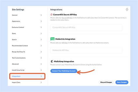 Mailchimp Integration Basics Grow