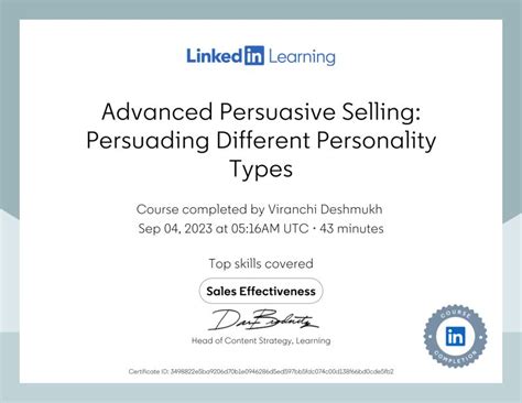 Viranchi Deshmukh On Linkedin Certificate Of Completion