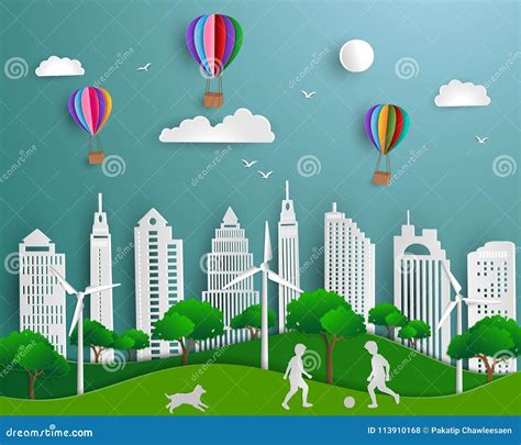Концепция спасения Eco дружелюбного мир и окружающая среда бумажная