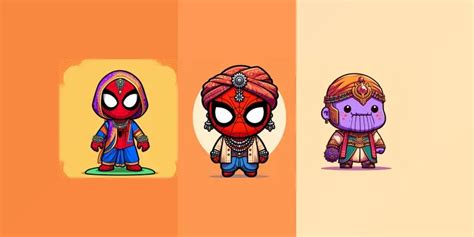 Cute Mini Marvel Characters Dall·e Prompt Promptbase