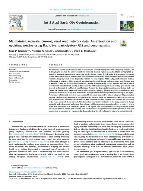 Pdf Maintaining Accurate Current Rural Road Network Data An Extraction And Updating Routine