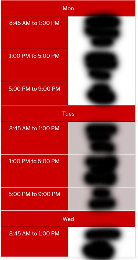 Html How To Stack Table Columns To Simulate Calendar Agenda View
