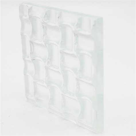 4mm 19mm Clearultra Clear Groove Patterns Hot Melt Glass For Wall Decoration