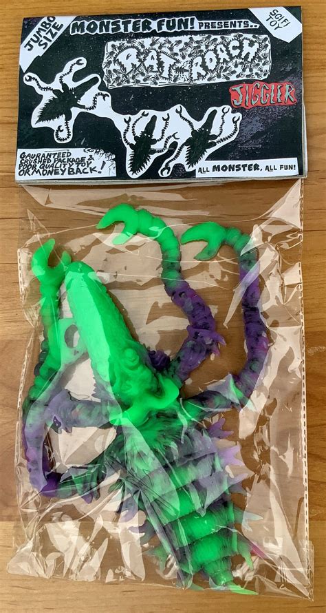 Rat Roach Jiggler 9 Inches Long Art Toy Glow Uv Urban Silicone Sci Fi