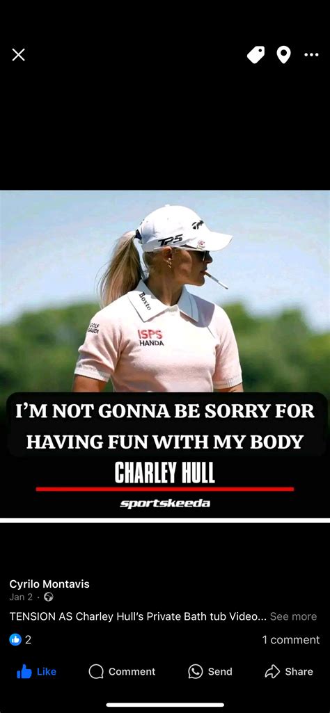 TENSION AS Charley Hull’s Private Bath tub Video Leak Causes Stir in ...