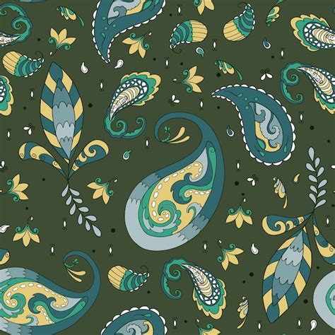 Premium Vector Hand Drawn Paisley Pattern Illustration