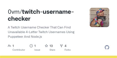 GitHub 0vm Twitch Username Checker A Twitch Username Checker That