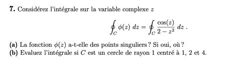 Solved Consider The Integral Over The Complex Variable Z A