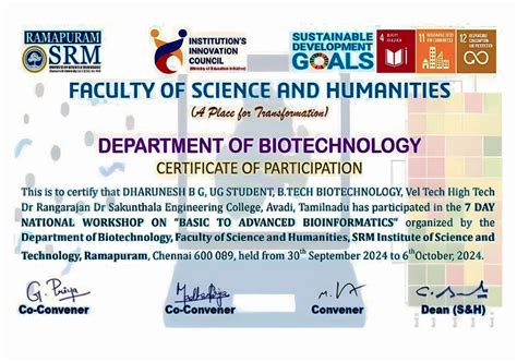 dharunesh b g on linkedin bioinformatics srm ramapuram workshop