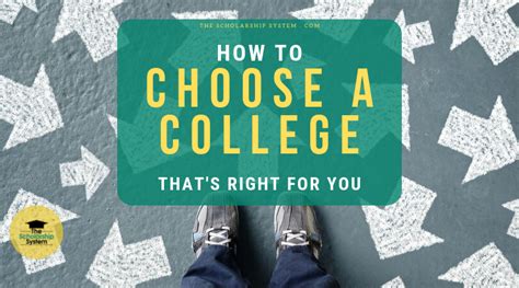 How To Choose A College Thats Right For You The Scholarship System