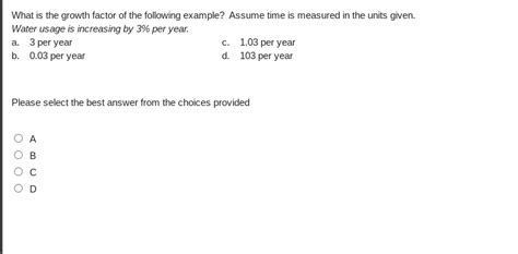 What Is The Growth Factor Of The Following StudyX