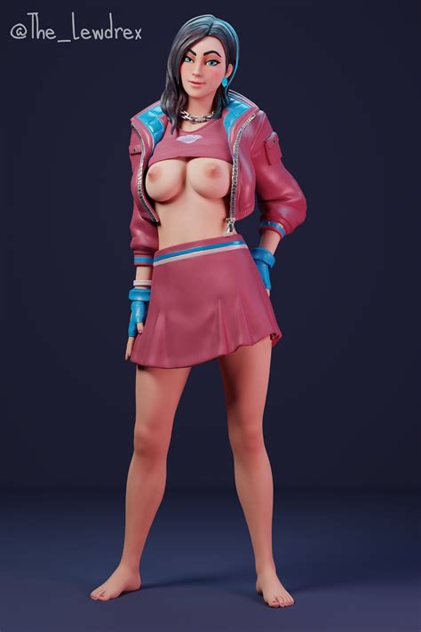 Rule 34 1girls 3d Breasts Female Only Fortnite Lewdrex Lifted Shirt Pink Skirt Pink Toenails