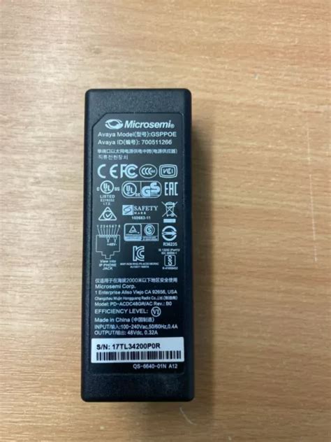 Avaya Gsppoe Global Single Port Gigabit Poe Injector Avaya 700511266