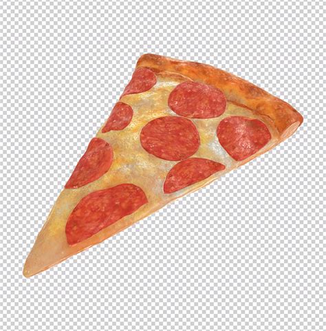 Premium Psd 3d Rendering Of A Slice Of Pizza With Pepperoni On It