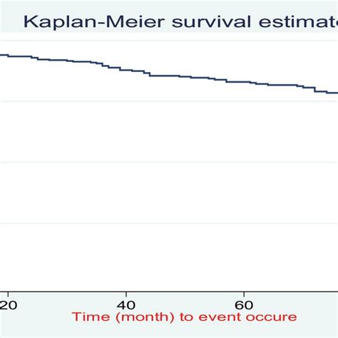 The Plot Of The Overall Estimate Of Kaplan Meier Survivor Function