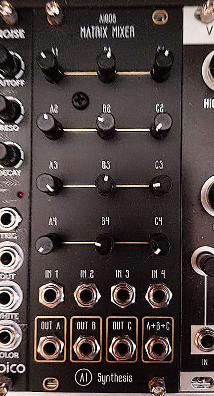 Ai Synthesis Ai008 Matrix Mixer Black And Gold Reverb