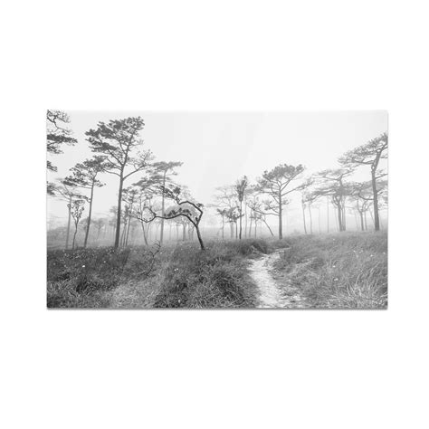 Szklana deska do krojenia HOMEPRINT Czarno biała droga 60x52 cm