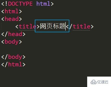 HTML设置网页标题的方法 web开发 亿速云