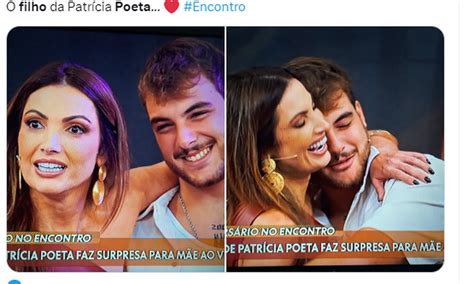 No aniversário de Patrícia Poeta filho faz surpresa no Encontro e